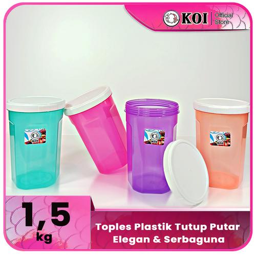Jual Koi Official - Toples Plastik Premium Tutup Putar 1,5kg/Toples ...