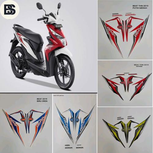 Jual Stiker Stiker Striping Original Motor Honda Beat fi 2019 - Hitam ...