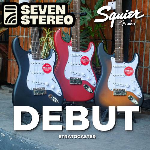 Jual Squier Debut Series Stratocaster Electric Guitar - Black - Kota ...