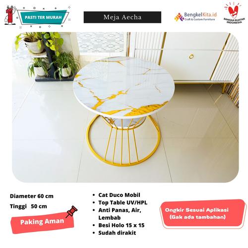 Jual Meja Tamu Minimalis Aecha | Meja Minimalis Modern - Marmer Putih ...