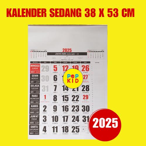 Promo PROMO KALENDER DINDING 2025 UKURAN 53 CM X 38 CM UKURAN BESAR ...