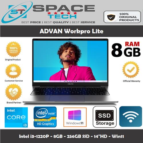 Promo ADVAN Workpro Lite i3 1220P 8GB 256GB SSD 14''HD Win11 - GREY ...