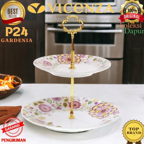 Jual Piring Susun Vicenza P24 Motif GARDENIA piring saji makanan ...
