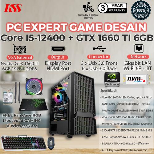 Jual [New] Komputer / PC Core i5-12400F + VGA 1660 Super Siap Game ...