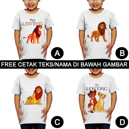 Jual The Lion King Simba Mufasa Baju Kaos Anak dan Balita Custom Teks ...
