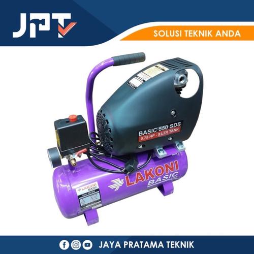 Jual Kompresor Udara 0.75 HP Basic 550 SDS (9 Liter) Merk Lakoni - Kota ...
