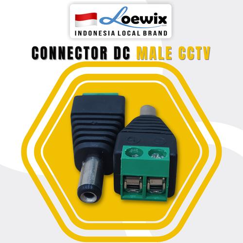 Jual LOEWIX Connector Eceran DC Male Jack Konektor Kamera Cctv Kabel Pc ...