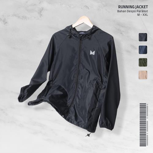 Jual Jaket Parasut Windbreaker Olahraga Running Pria Wanita Outdoor - Navy, L - Kab. Malang ...
