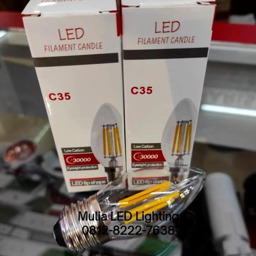 Jual LAMPU LED FILAMENT Cendle Lampu Kendel E27 & E14 2 WATT, 2W, 2WATT ...