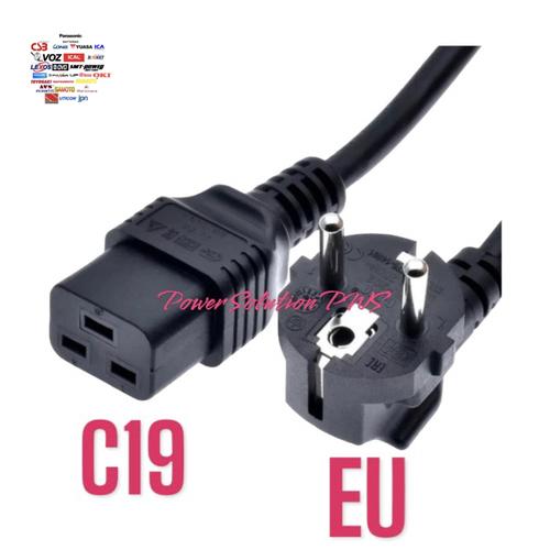 Jual Kabel Power UPS ICA APC PROLINK cord C19 16A. Cable C19 to EU Plug ...