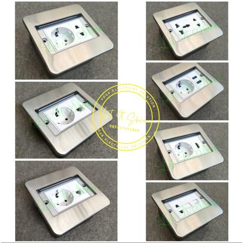 Jual Stop Kontak Meja Lantai Hiden 3 Modul Stopkontak 2Pin + Data LAN ...