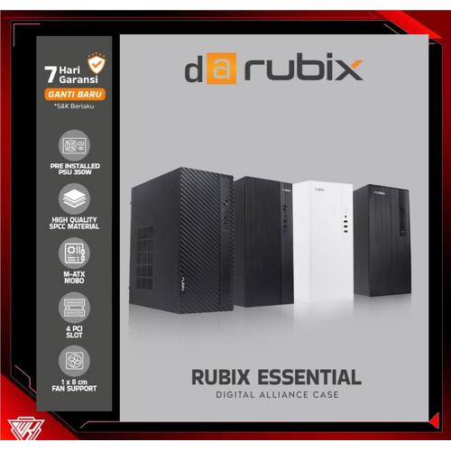 Jual Casing PC Digital Alliance Rubix Essentials M-ATX ITX Case Office ...