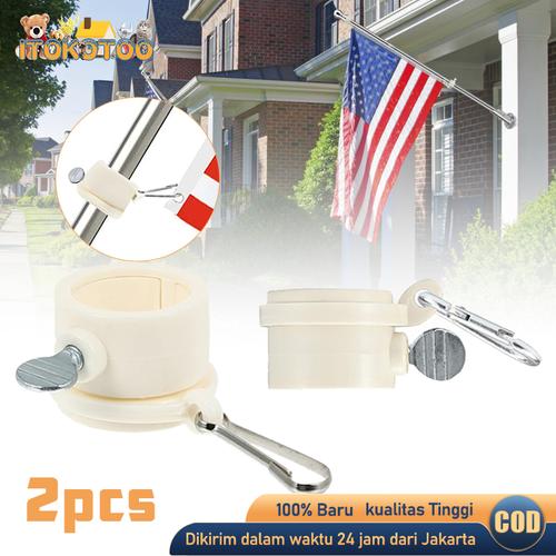 Jual 2isi 360 Degrees Rotating Flag Mounting Rings With Metal Clips ...