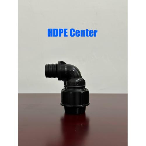Jual Male Thread Elbow / Elbow Drat Luar HDPE Black Od.20MM (1/2 ...