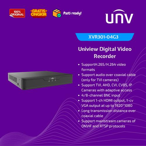 Promo UNV XVR301-04G3 Uniview 4 Channel Digital Video Recorder Cicil 0% 3x - Jakarta Barat - UNV ...