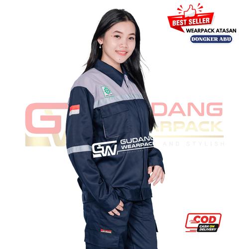 Jual Gudang Wearpack - Baju Kerja Seragam Proyek Warna Dongker - Abu ...