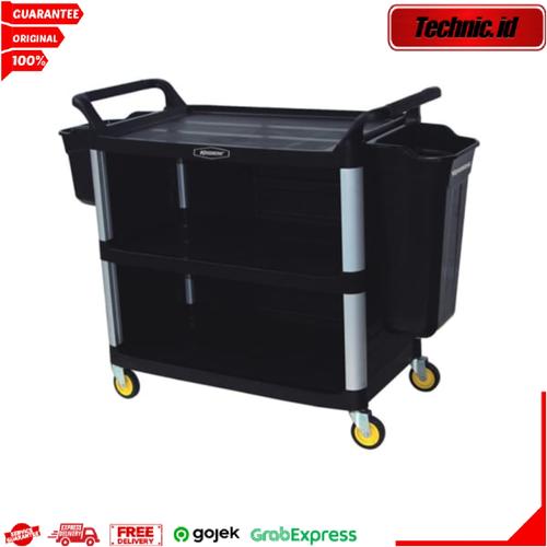 Jual Krisbow Rak Troli 3 Tingkat Dengan Ember Three Step Trolley Black ...