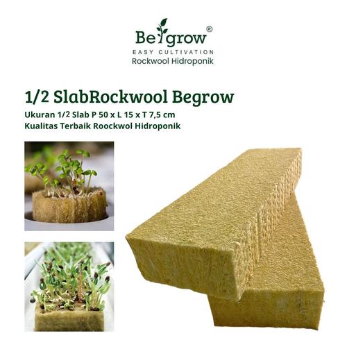 Jual 1/2 Slab Rockwool Hidroponik Begrow Media Tanam Hidroponik Begrow ...