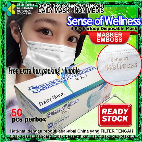 Jual Masker 3Ply Disposable Face Mask 3 Ply Earloop Daily Mask ...