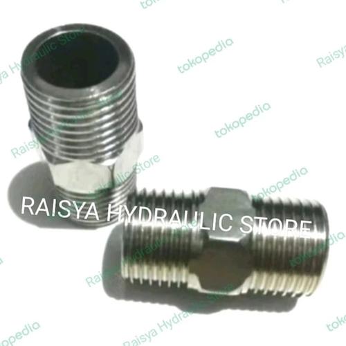 Jual Double Nepple / Adaptor 1/4" NPT x 1/4" NPT - Stainles 304 ...