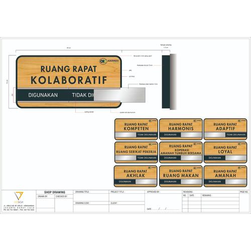 Jual Signage Ruang Meeting HPL + UV Print - Jakarta Barat - Gosign ...