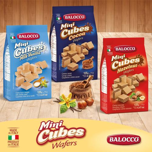 Jual Balocco Cubes Wafer Italy 250 gram (logo halal) - milk vanila ...