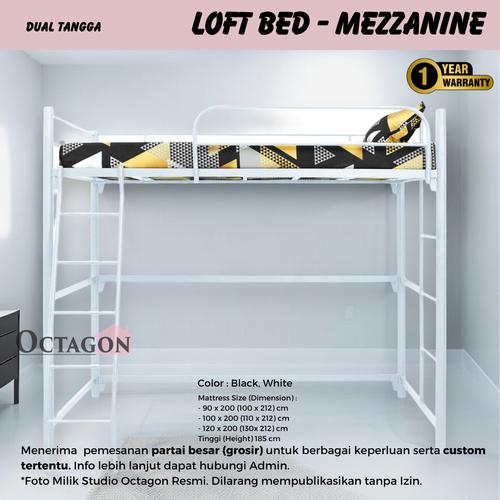 Promo KIRIM KARGO Loft Bed Besi Minimalis Ranjang Susun - 100X200 PTH ...