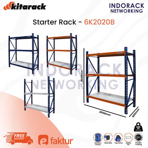 Jual Rak Gudang Besi 600kg per Layer Rack Gudang 2 Meter 3 / 4 Susun ...