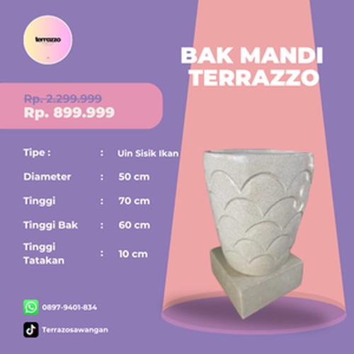 Promo Bak mandi teraso tipe uin motif scale | bak mandi terazzo tipe ...