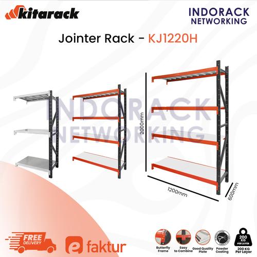 Jual KITARACK Light Duty KJ1220 Hitam Rack Gudang 200KG / Layer Panjang ...