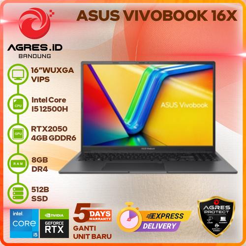 Promo Asus Vivobook 16X K3605ZF I5 12500H RTX2050 8Gb 512Gb 16" WUXGA VIPS - No Paket, No ...