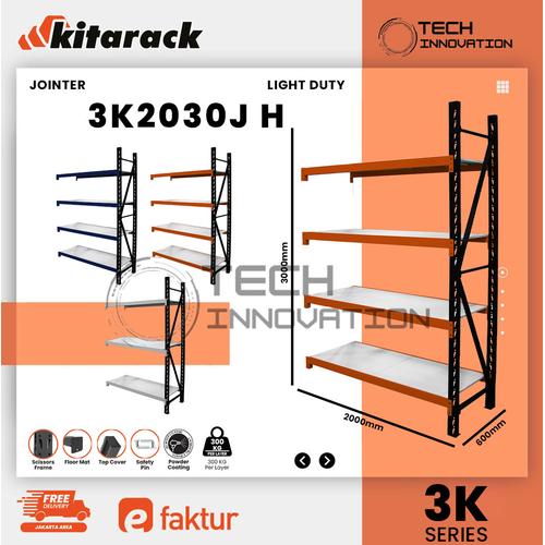 Jual Rak Gudang Light Duty 300KG / Layer Jointer Rak 200 x 60 x 300cm ...