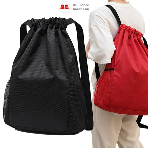 Promo Tas Ransel Serut Pria Wanita Waterproof Tas Travel Umroh Tawaf ...