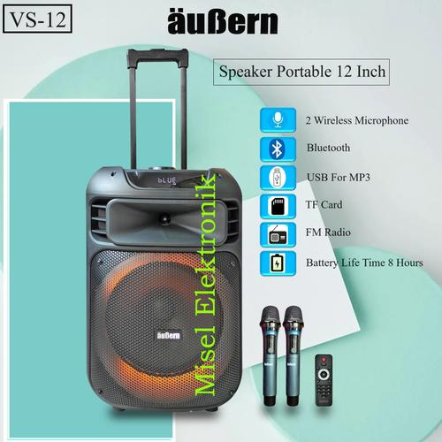 Jual Speaker Portable 12 Inch Aubern VS-12 Bluetooth Original Bass ...