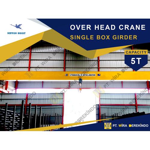 Jual Nippon Hoist Overhead Crane Single Box Girder Kap. 5 Ton Lift 6 ...