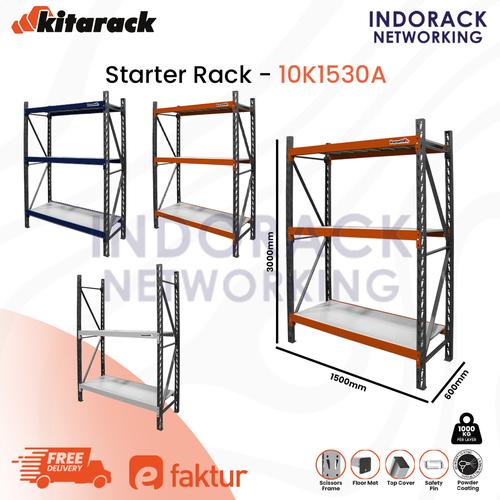 Jual Rak Gudang Besi 1 Ton per Layer Rack Gudang 3M 4 Susun P 1.5M Abu ...