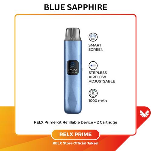 Jual RELX Prime Kit (Isi 1 Refillable Device dan 2 Ctg) - Blue Sapphire ...