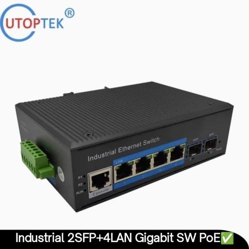 Jual INDUSTRIAL PoE Switch MANAGED | 2x SFP + 4x GbE LAN | Gigabit ...