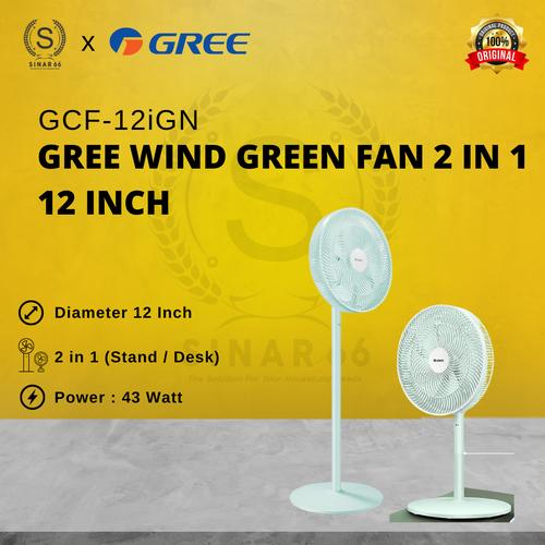 Jual GREE STAND FAN 2 IN 1 DESK FAN KIPAS ANGIN 12'' INCH GCF-12iGN ...