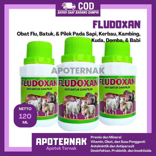 Jual FLUDOXAN 120ML - Obat Anti Flu Batuk Pilek Untuk Hewan Ternak Sapi ...