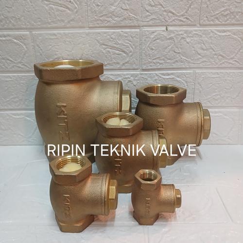 Jual check valve kitz 2 1/2" inch kuningan drat / swing check valve ...