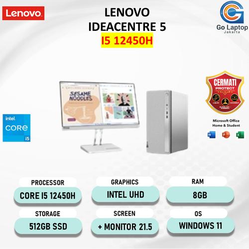 Promo LENOVO IDEACENTRE 5 I5 13400 8GB 512SD W11+OHS + MONITOR 21.5 ...