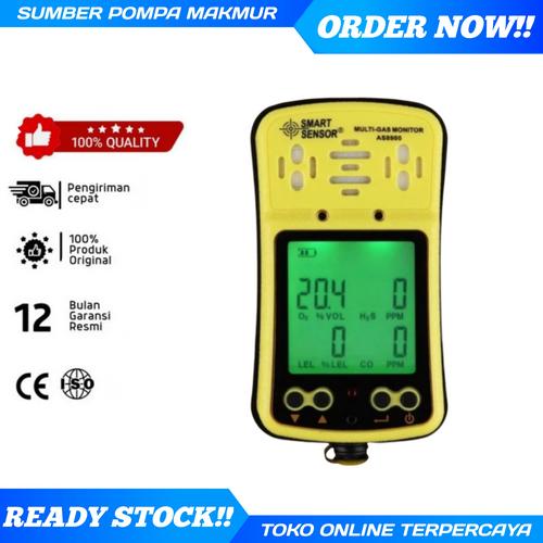 Jual Gas Detector O2 CO H2S LEL Smart Sensor 4 in 1 Detector Tester ...