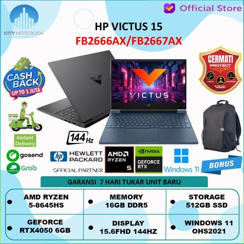 Promo Hp Victus 15 Ryzen 5-8645HS RTX4050 6GB/ 16GB 512GB Windows11 ...