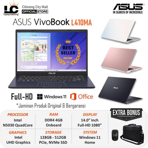 Jual Laptop ASUS VivoBook 14 L410MA Intel N5030 4GB 512GB SSD 14" inch ...