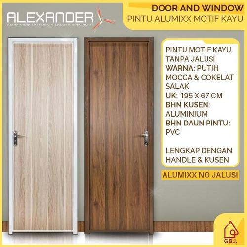 Jual PINTU ALUMIXX MOTIF KAYU 195 X 67 ALEXANDER / PINTU KAMAR MANDI - Putih Kiri - Kota ...