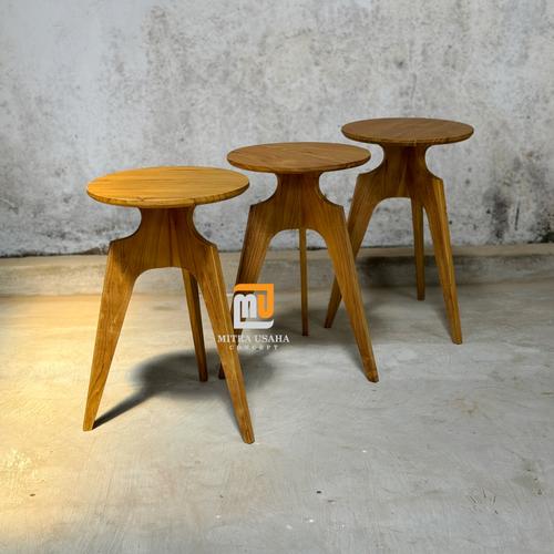 Jual TRIO TABLE | Meja baca, Meja bulat jati, side table, meja cafe, meja minimalis jati, Coffee ...