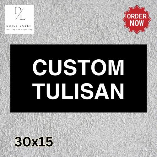 Jual SIGNAGE CUSTOM 30 x 15 CM SIGNBOARD COSTUM TULISAN/ BISA REQUEST ...