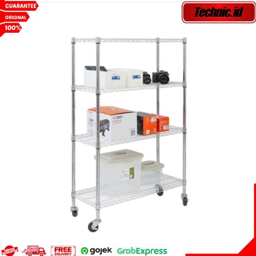 Jual Masterspace Rak Troli Kawat Heavy Duty 4 Tingkat Rack Metal 4 Tier ...