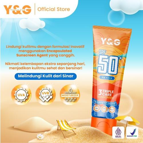 Jual Young&Glow Triple Care Sunscreen SPF 50+ Sunscreen Wajah Sunscreen ...